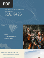 Ra 8423 - Traditional and Alternative Medicine Act of 1997 | PDF ...