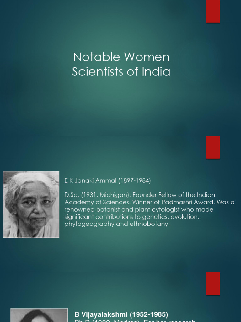 Women Scientists | PDF | Science