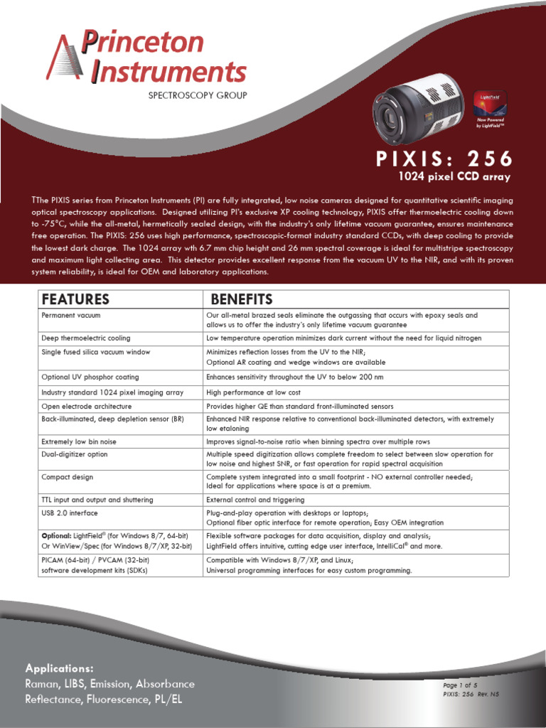 Manual CCD - PIXIS - 256 - Datasheet | PDF | Charge Coupled Device ...