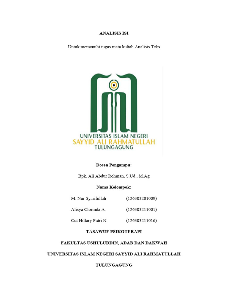 Pemahaman Analisis Isi Teks | PDF