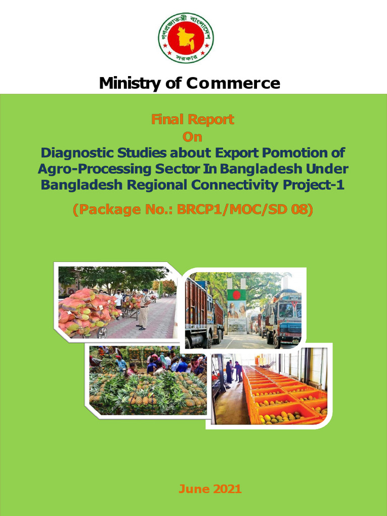 Final Report Diagonestic Study On Agro Proooceng Sector | PDF | Entrepreneurship | Agriculture