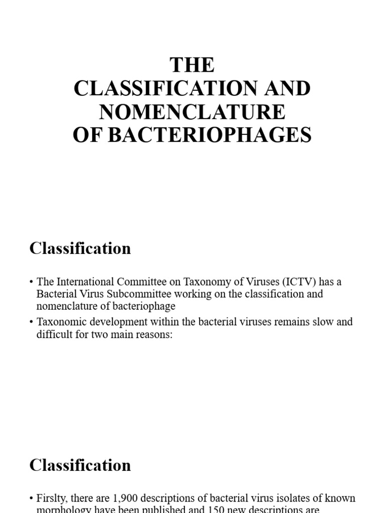 L15 - Classification of Phages | PDF | Bacteriophage | Virus