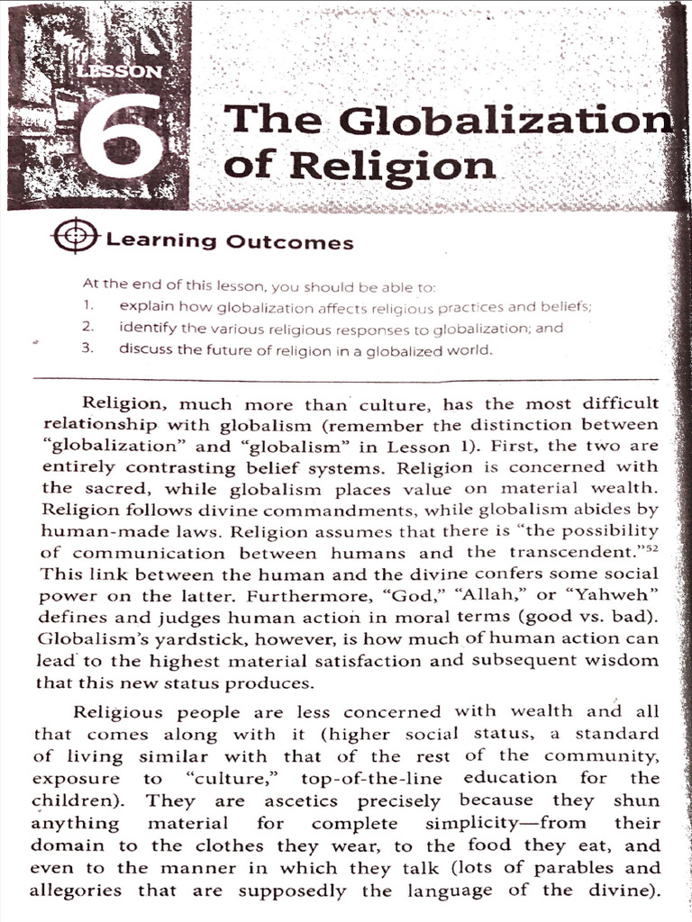 Module 6 - The Globalization of Religions | PDF