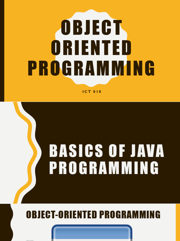 Object Oriented Programming Introduction To Java Language Pdf Java Programming Language