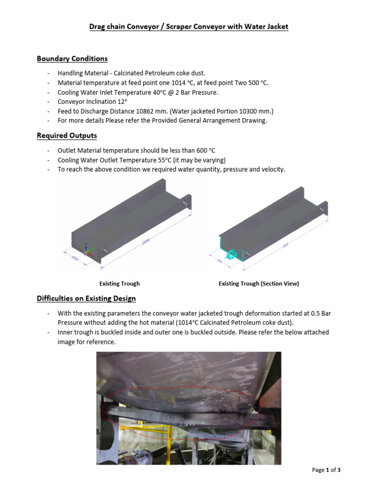 Drag Chain Conveyor Arrangement & Spec | PDF | Water | Pressure