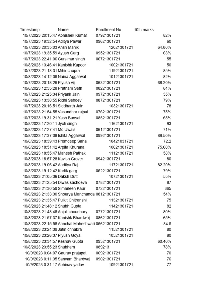 Info For Placements | PDF