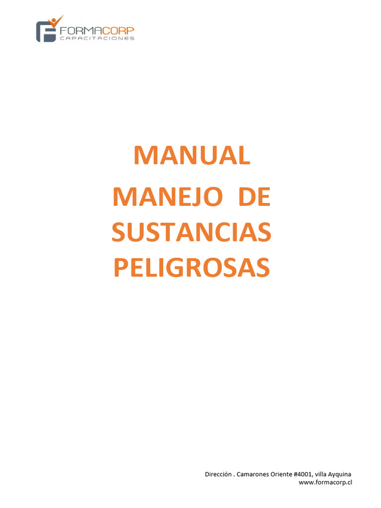 MANUAL MANEJO DE SUSTANCIA PELIGROSASrev1 | PDF | Combustión | Toxicidad
