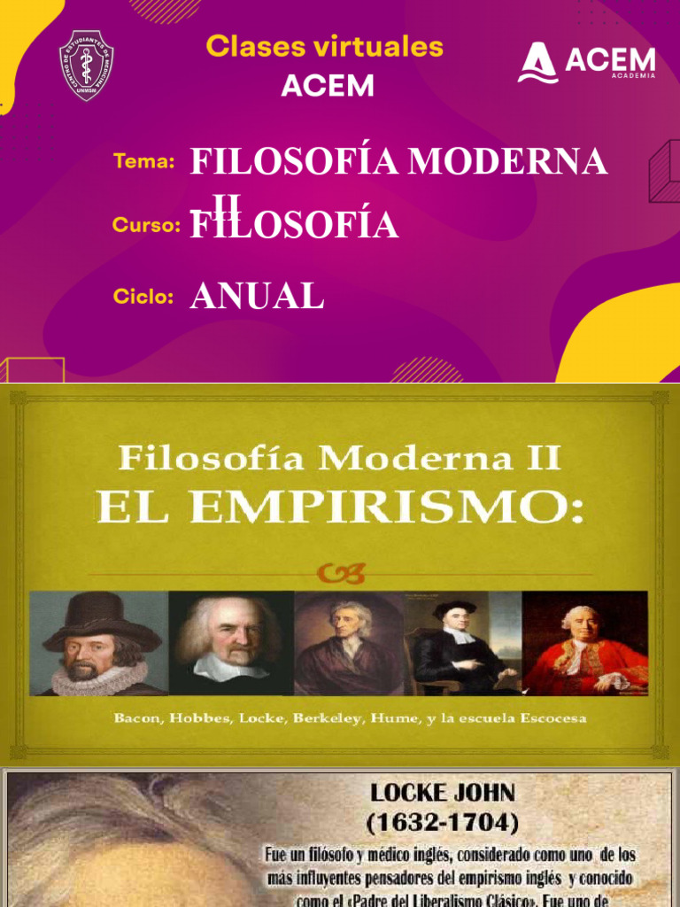 Filosofía Empirista de Locke | PDF | Empirismo | John Locke