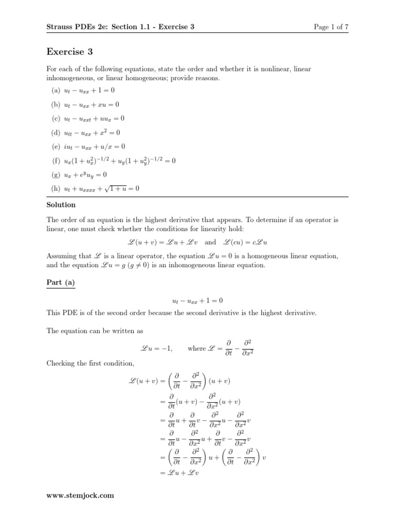 Strauss PDEch 1 S 1 P 03 | Download Free PDF | Partial Differential ...