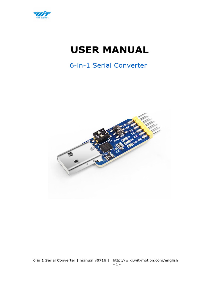 6-In-1 Serial Converter Manual | PDF | Usb | Input/Output