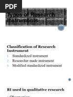 Types of Research Instruments | PDF