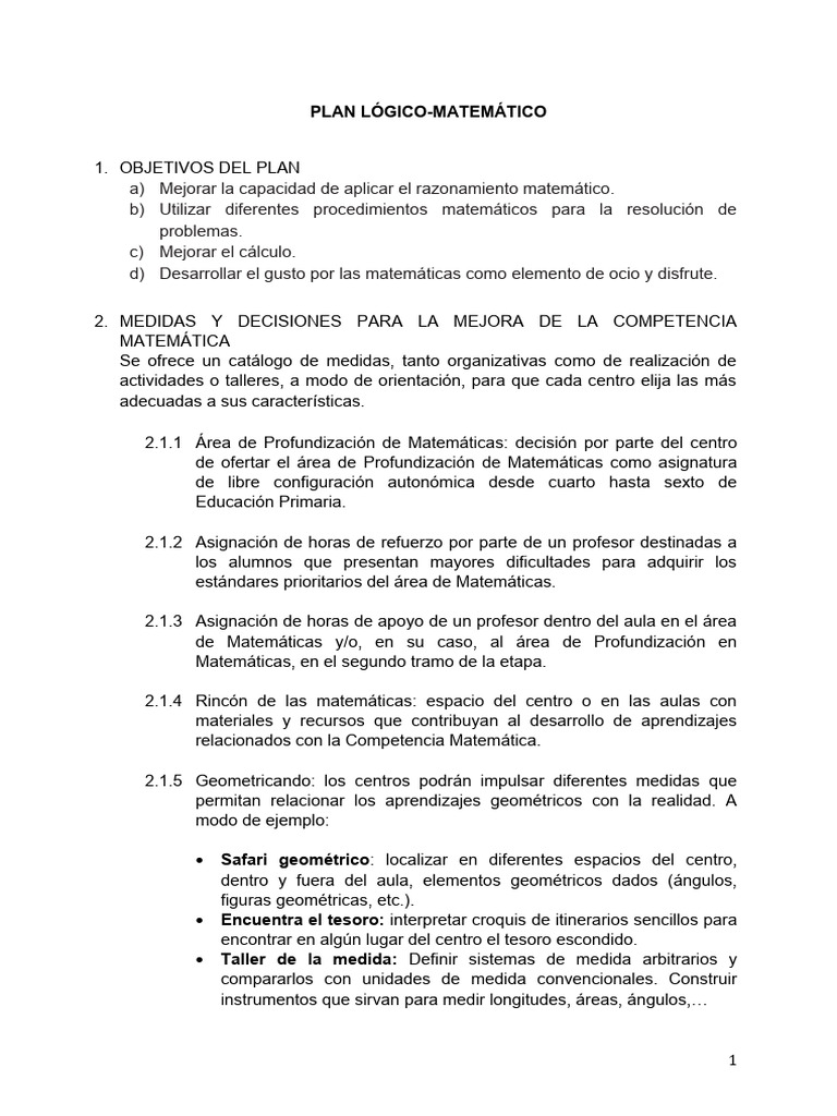 104802-Plan Lógico Matemático 1 1 | PDF | Geometría | Matemáticas