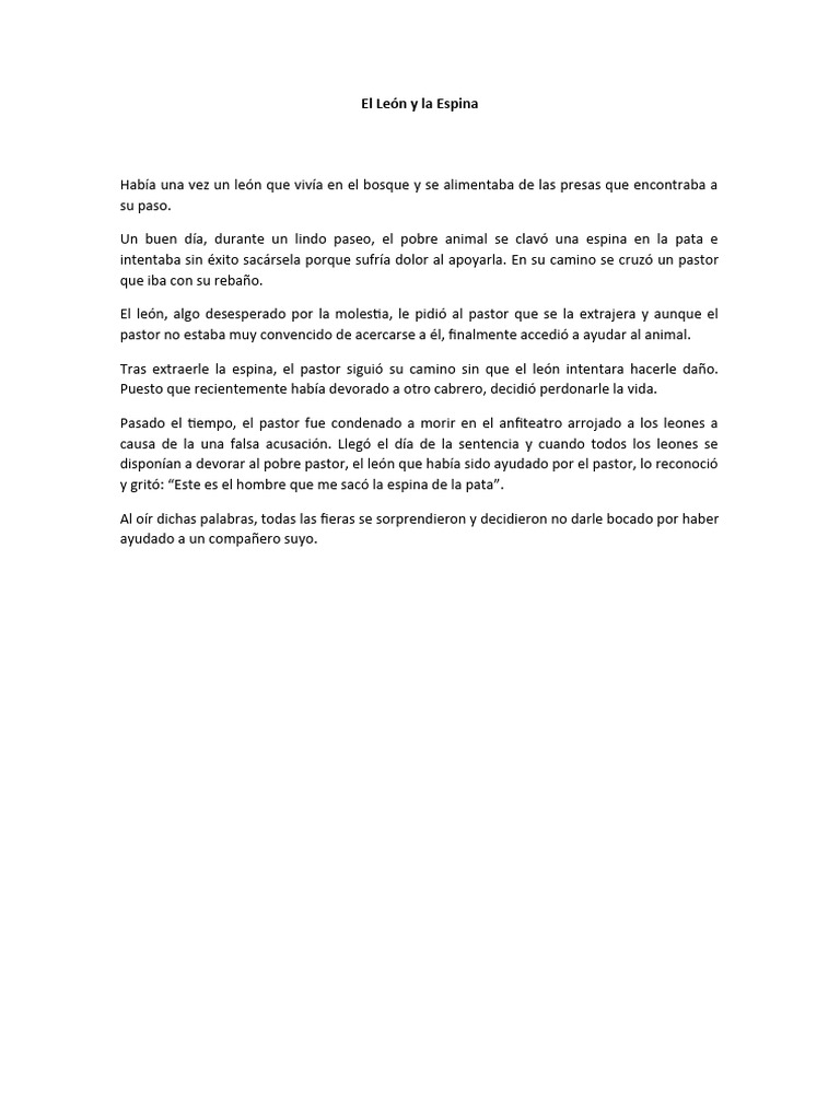 El León y la Espina | PDF