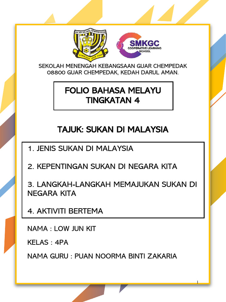 Folio BM Tingkatan 4 | PDF