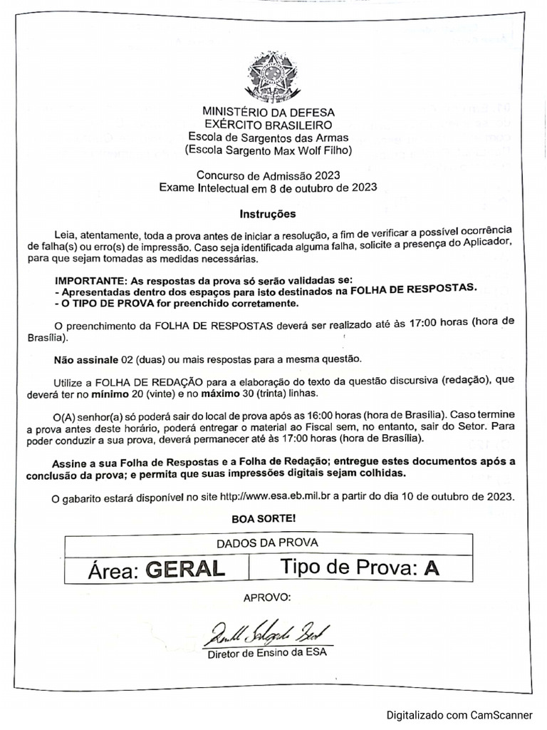 Prova - Esa 23 | PDF