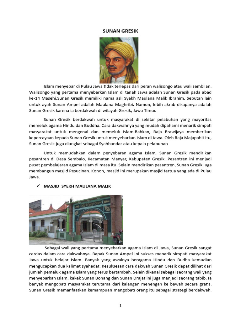 Sunan Gresik | PDF | Agama & Spiritualitas