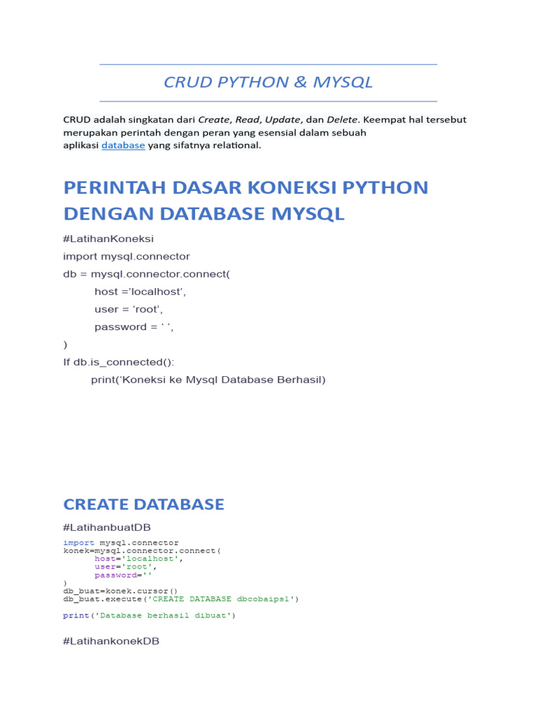 Crud Python | PDF