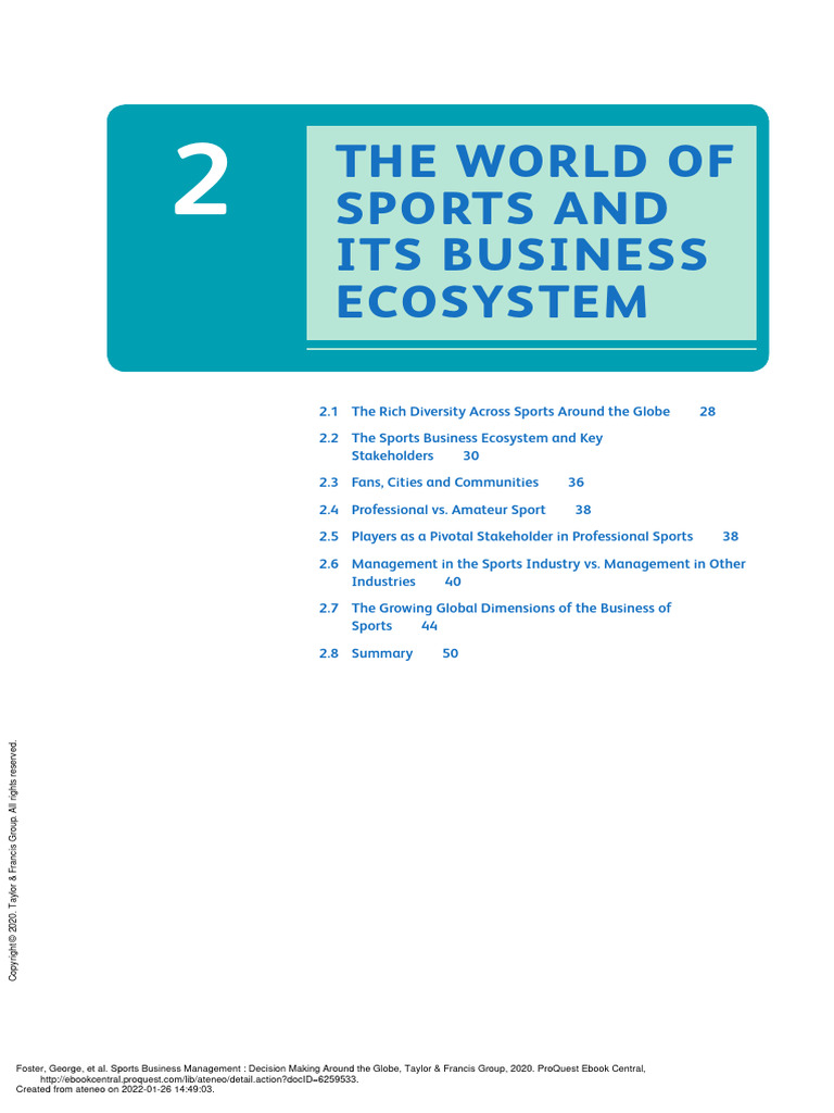 2 - The World of Sports and Its Business Ecosystem | PDF | Sports | Brand