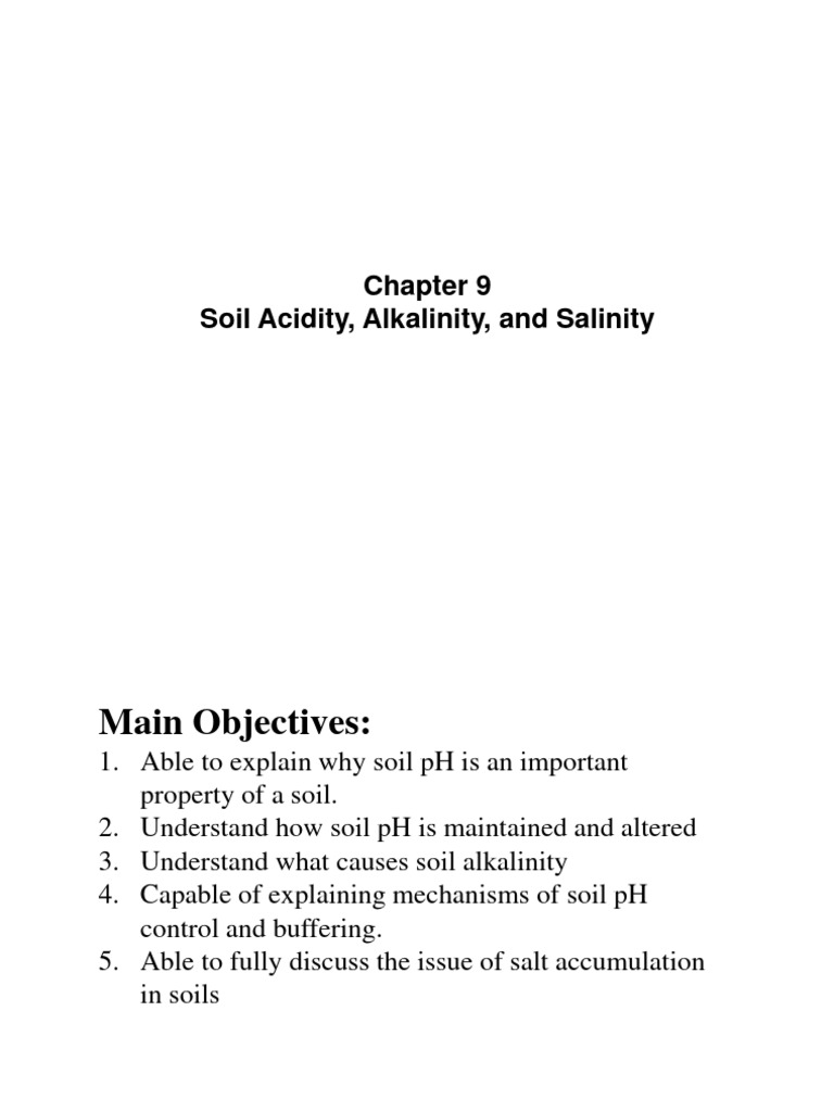 Soil pH: Salinity and Alkalinity Insights | PDF | Soil | Ph