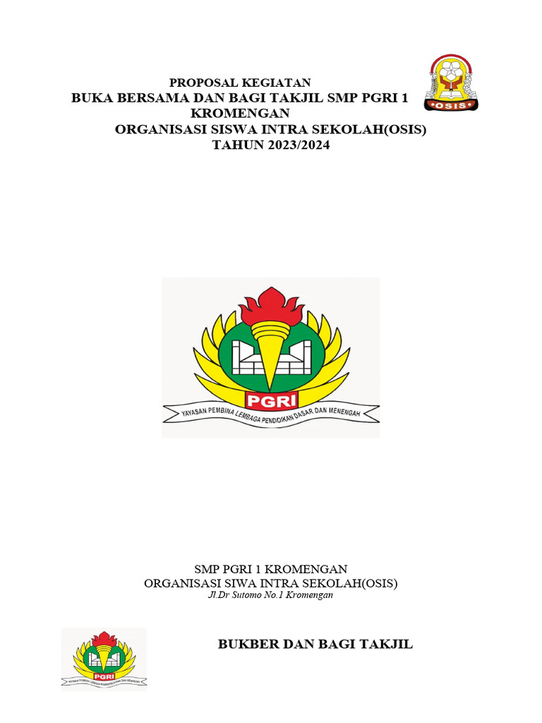 PROPOSAL BUKBER SMP | PDF