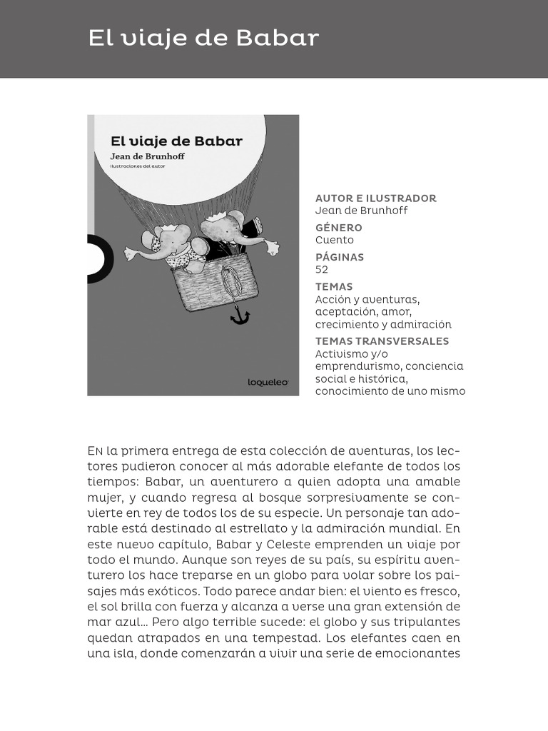 El Viaje de Babar | PDF