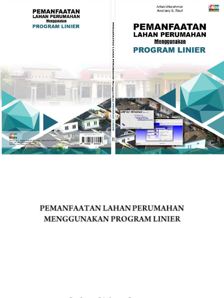 Buku Pemanfaatan Lahan Perumahan Menggunakan Program Linier | PDF