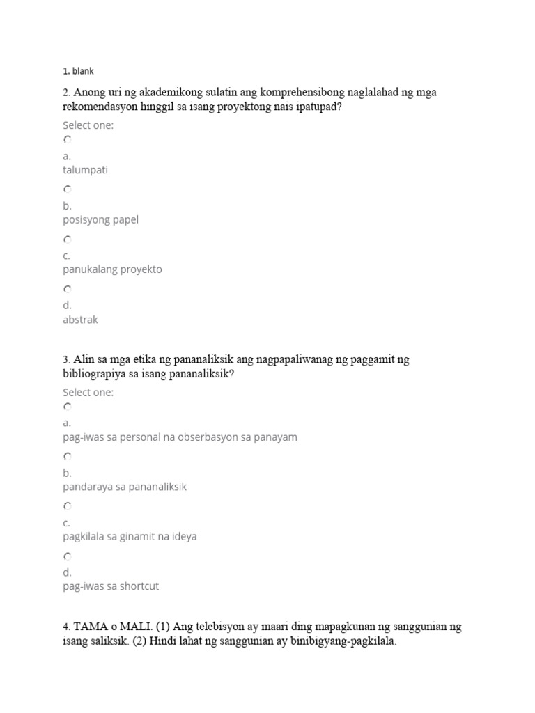 Filipino Oa Part 1 | PDF