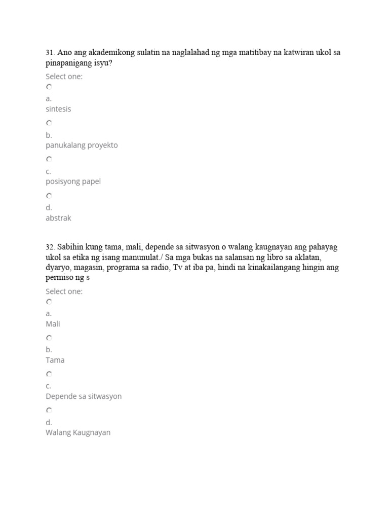 Filipino Oa Part 3 | PDF