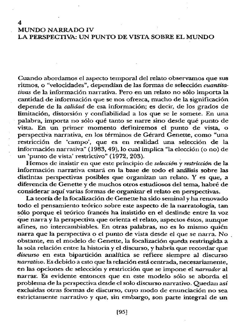 Luz Aurora Pimentel El Relato en Perspectiva | PDF | Narración | Narrativa
