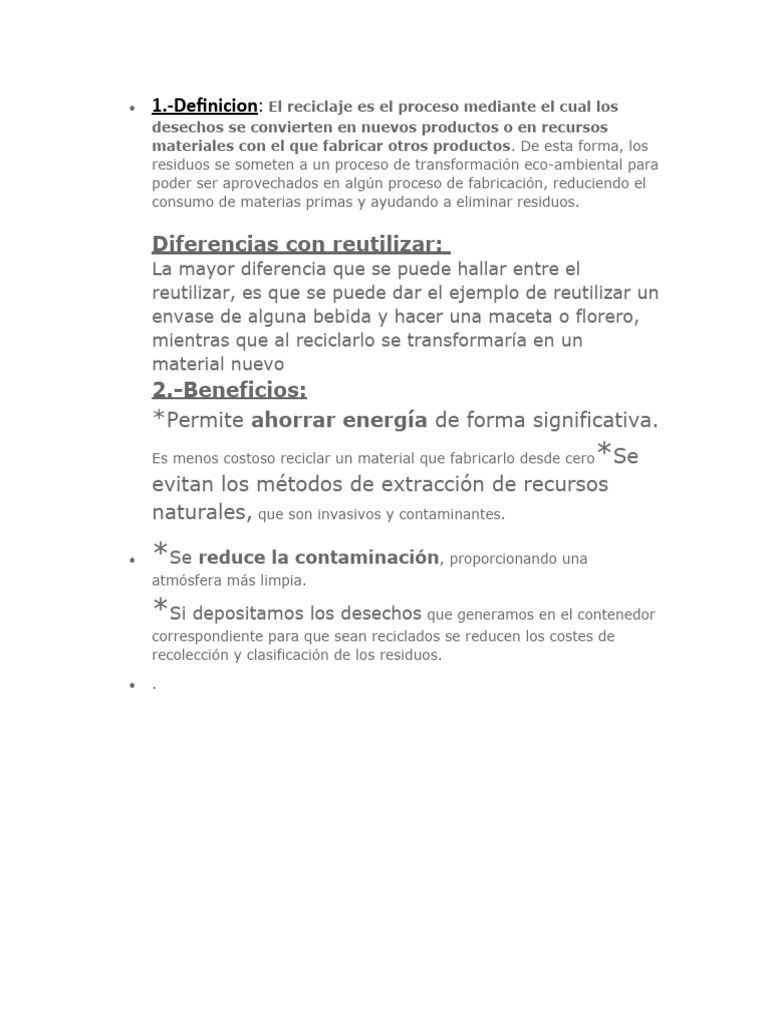 Reciclaje | PDF | Reciclaje | Residuos