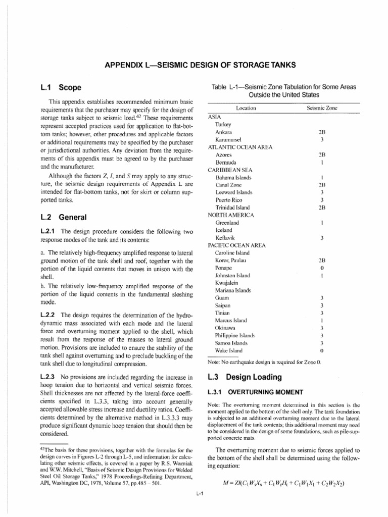 API 620 - Design and Construction of Large Welded Low Pressure Storage Tanks | PDF | Force ...