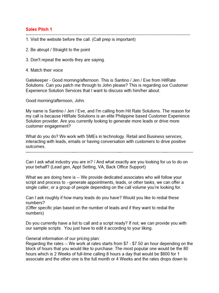 Outbound Script | PDF | Human Communication | Marketing