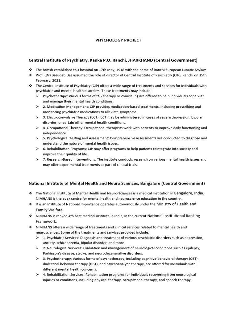 Phycho | PDF | Mental Disorder | Psychiatry