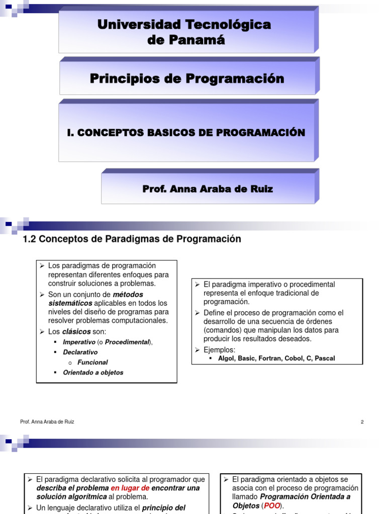 I - 2 Conceptos - Paradigmas - Programacion | PDF | Objeto (informática ...