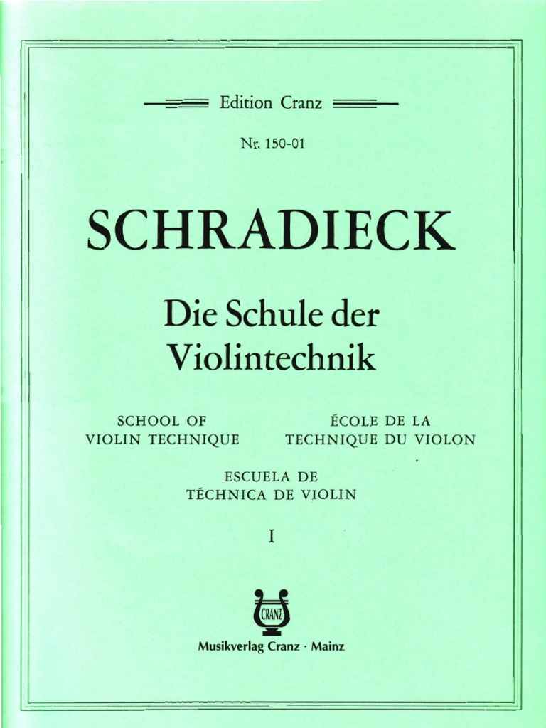 Schradieck - School of Violin Technics - Book 1 | PDF