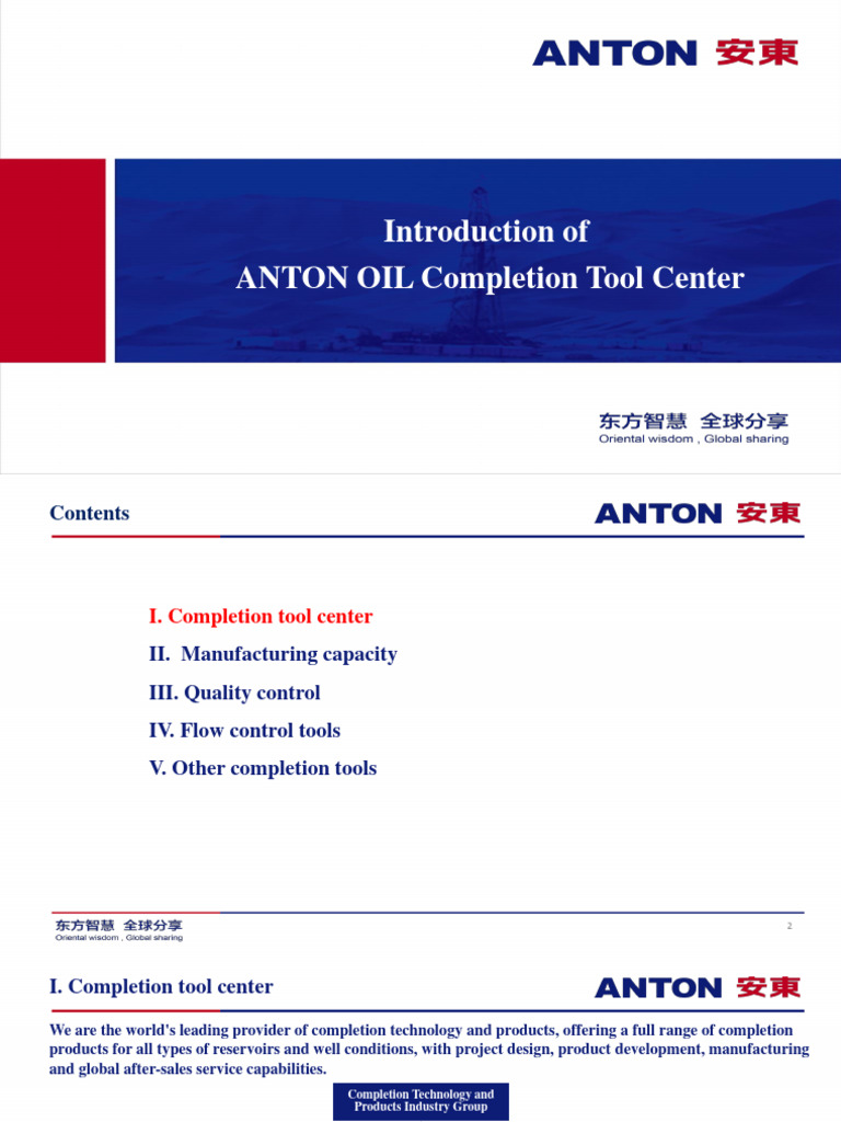 Introduction of Anton Completion Tools Centre V3 | PDF | Pipe (Fluid ...