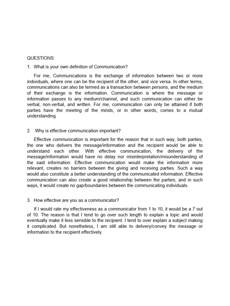 Effective Communication | PDF