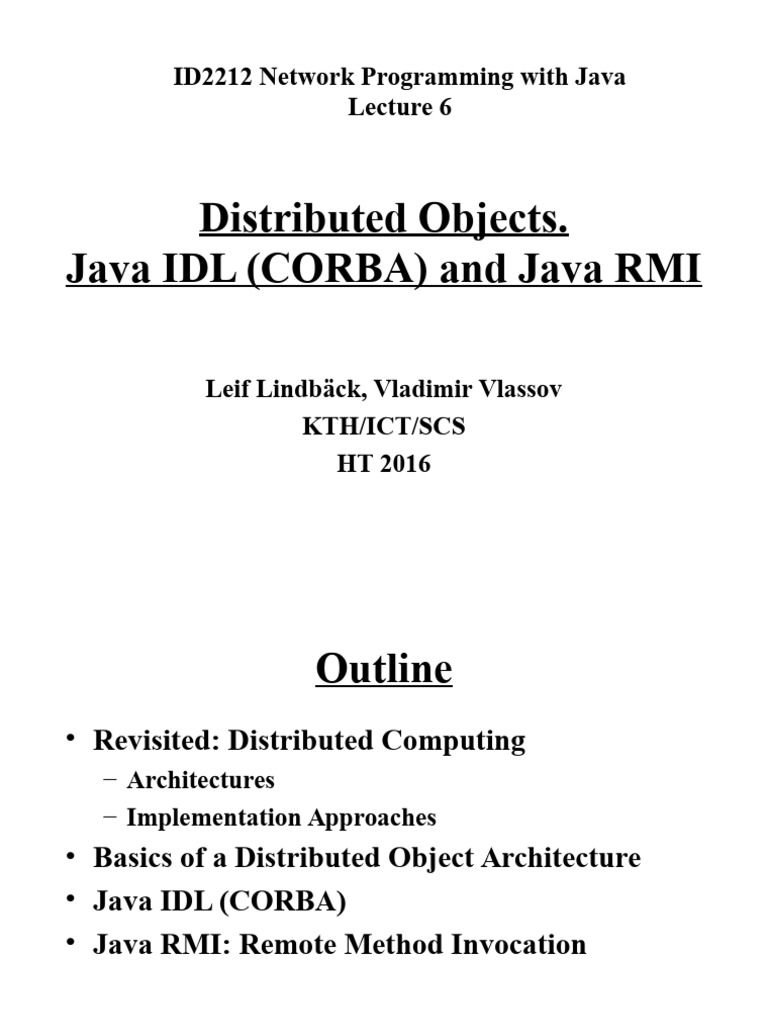Lec 6 Pdf Common Object Request Broker Architecture Object Computer Science