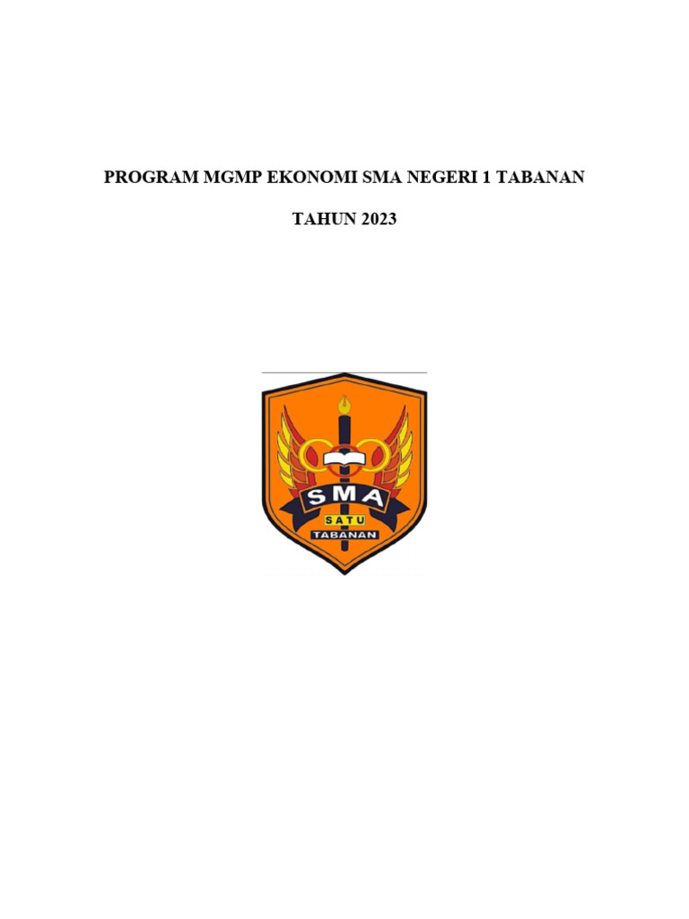 Program MGMP Ekonomi Sma Negeri 1 Tabanan | PDF