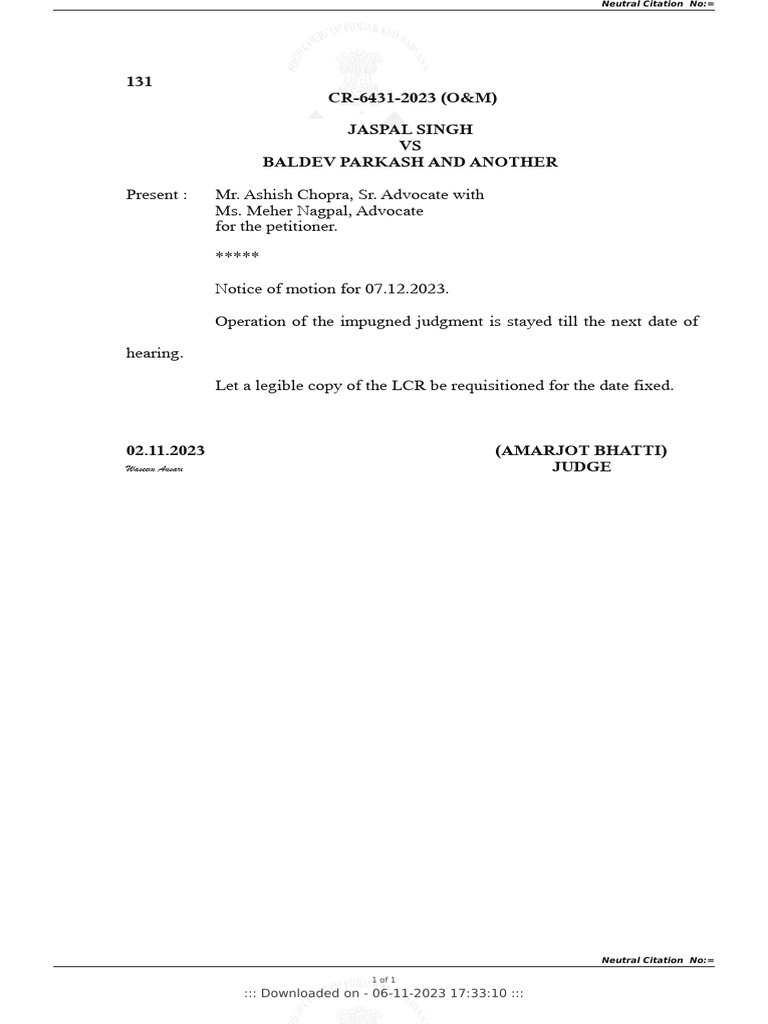 CR 6431 2023 02 11 2023 Interim Order | PDF