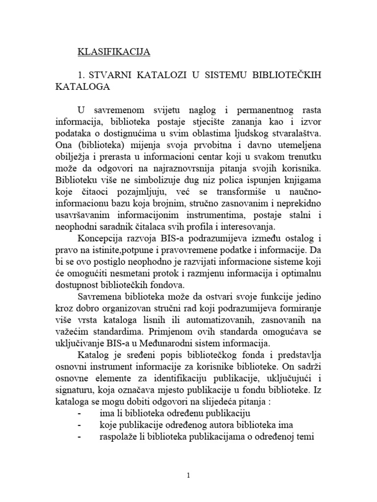 KLASIFIKACIJA | PDF