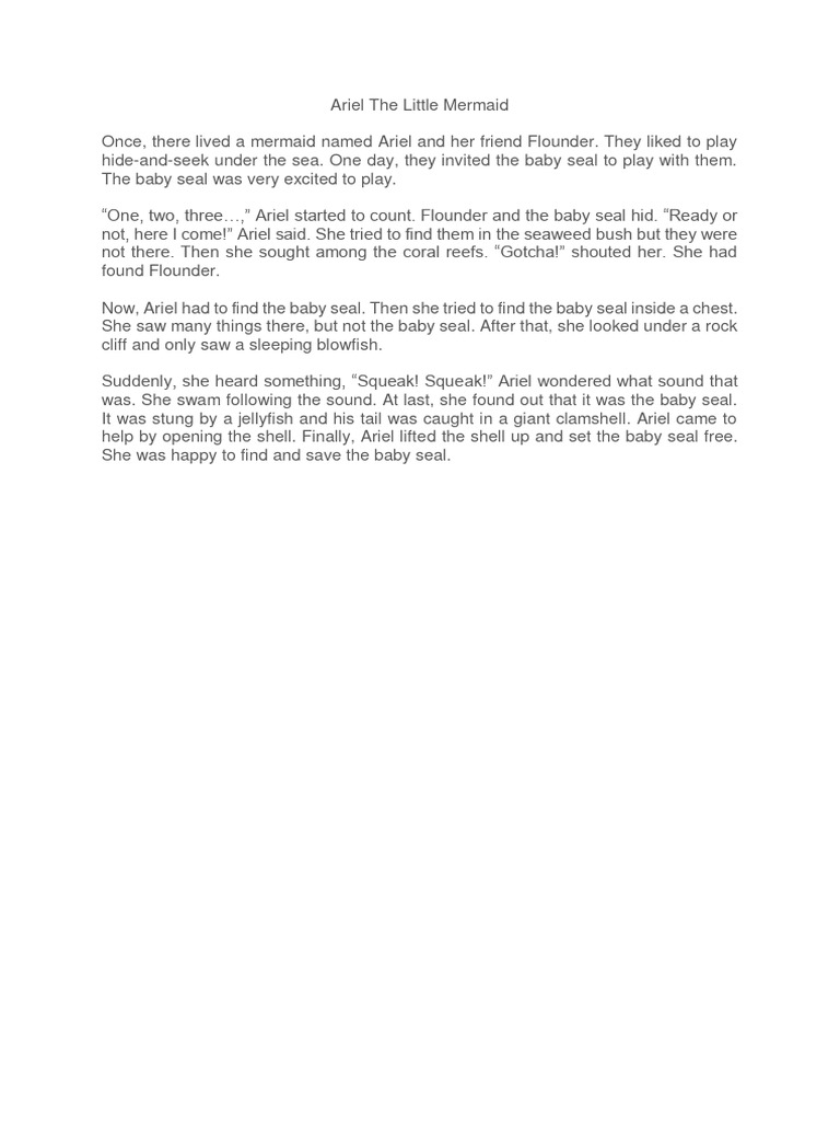 Ariel The Little Mermaid | PDF