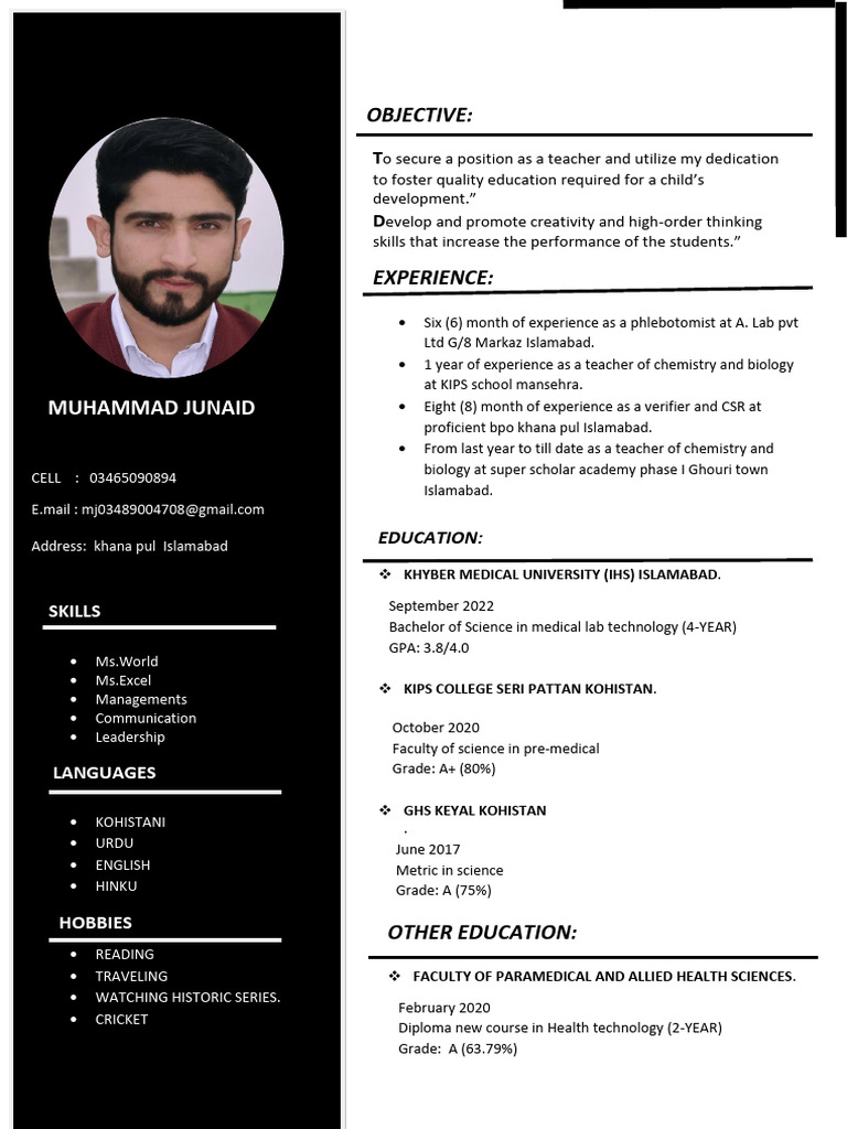M.Junaid CV | PDF