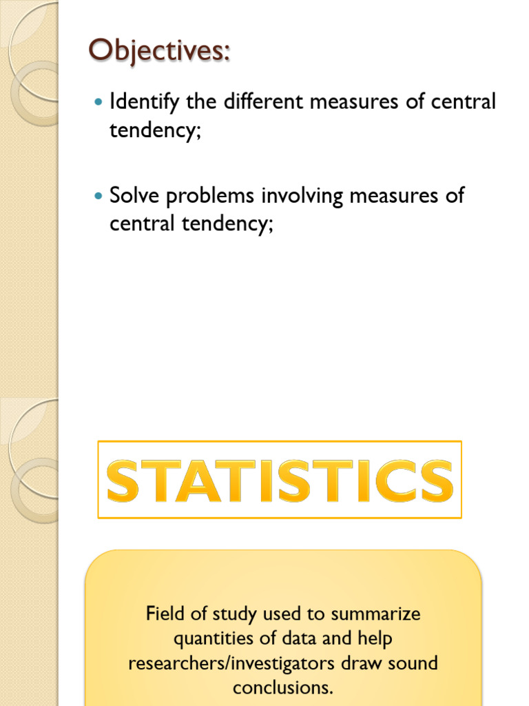 Measures of Central Tendency | PDF | Mean | Mode (Statistics) Measures of Central Tendency | PDF | Mean | Mode (Statistics)