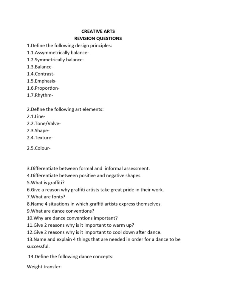 Creative Arts | PDF