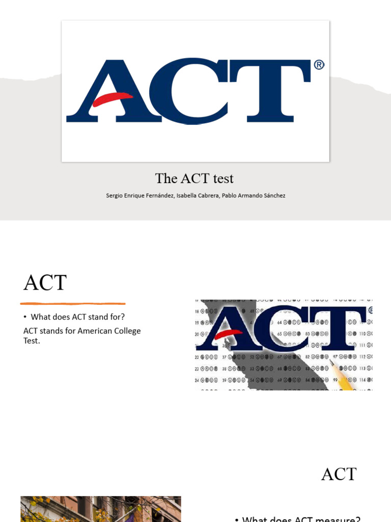 ACT Presentation in Teams | PDF | Act (Test) | Science