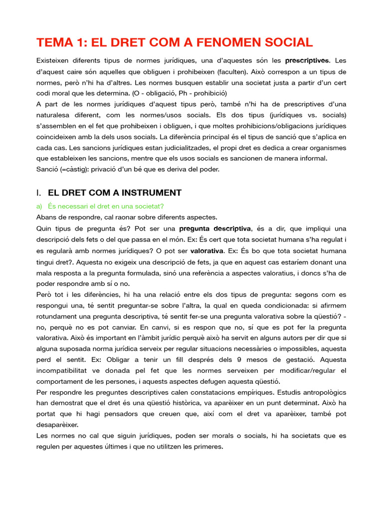 Teoria Del Dret 1r Curs UPF | PDF