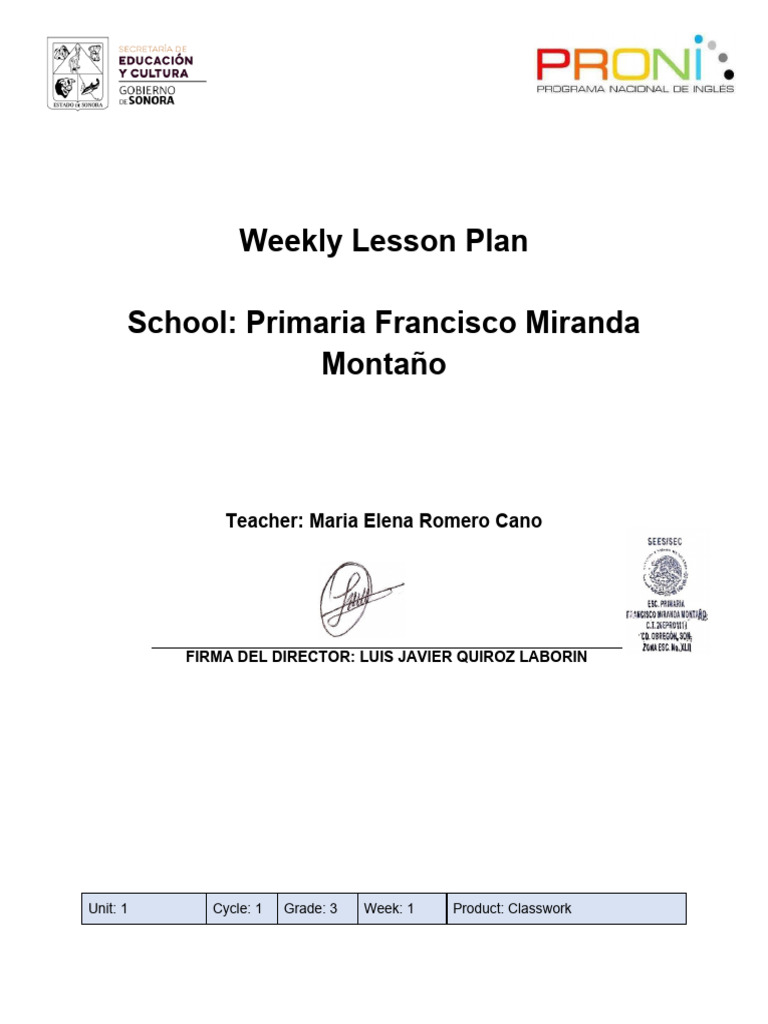 Weekly Lesson Plan Group 5 November | PDF | English Language | Languages