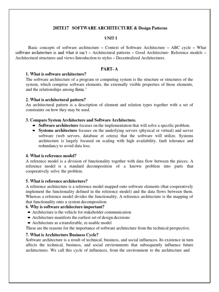 SADP Question Bank | PDF | Software Architecture | Conceptual Model