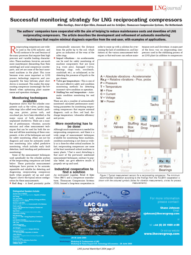 Monitoring Strategy of LNG Reciprocating Compressors | PDF | Liquefied Natural Gas | Piston